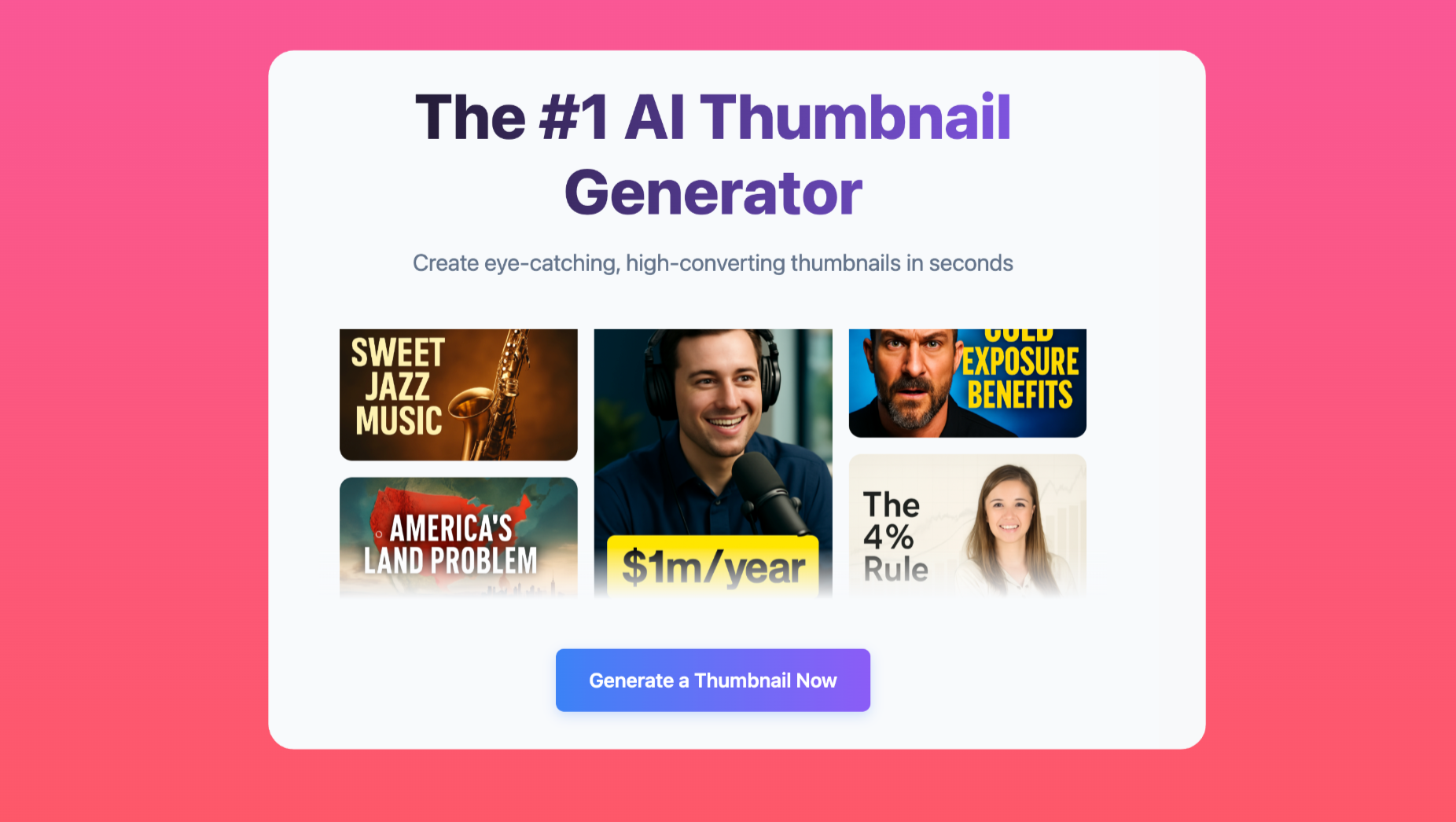Free AI Thumbnail Maker - Thumbnail AI Generator for YouTube | Thumbnail.AI